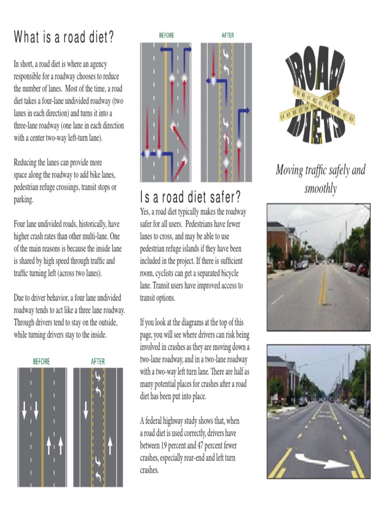 MoDOT Road Diet Brochure | Lane | Traffic