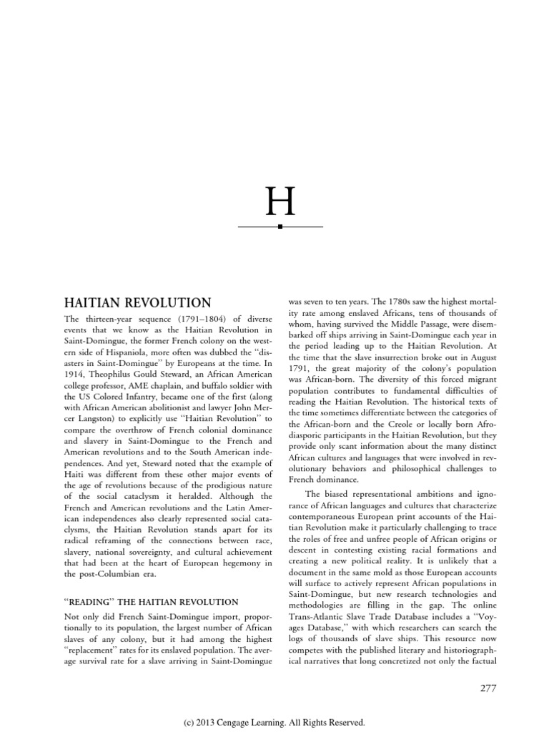 Understanding the Haitian Revolution | PDF | Abolitionism | Haiti
