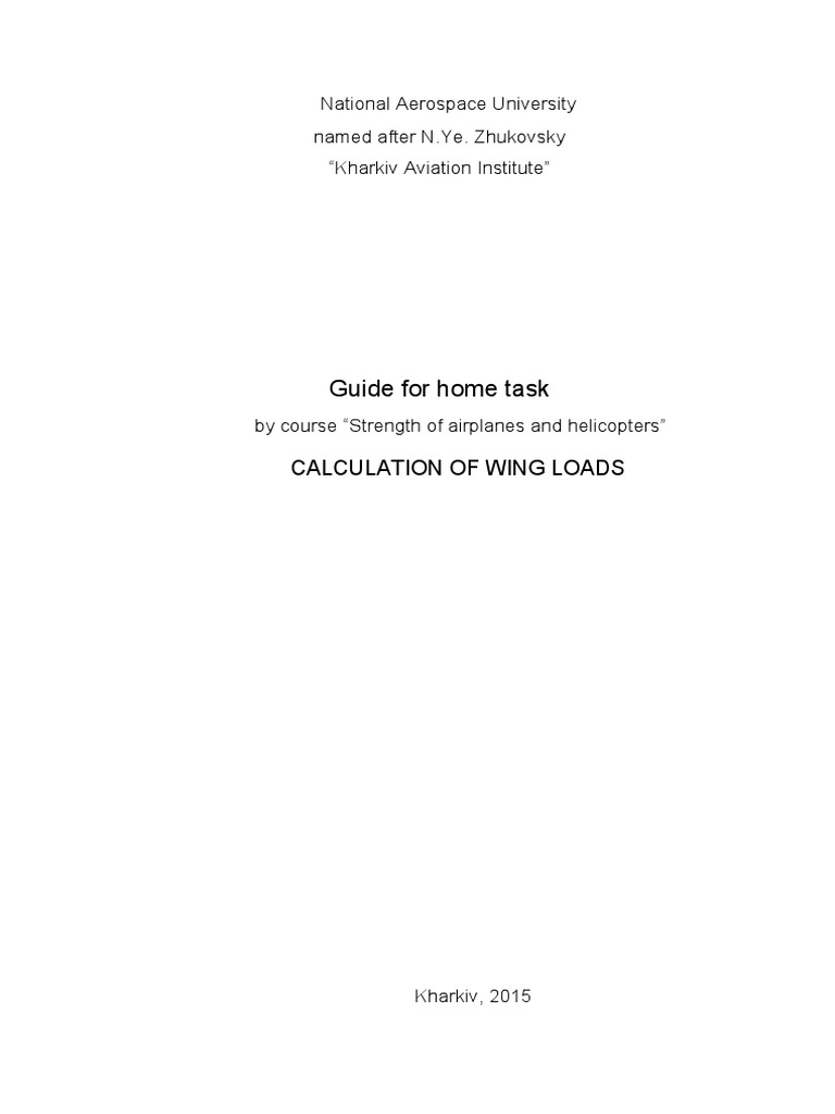 Wing Load Calculation Guide | PDF | Monoplane | Bending