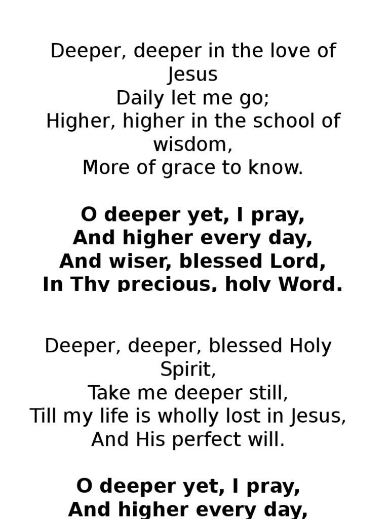 Deeper in Faith and Wisdom in Jesus | PDF | Religion & Spirituality