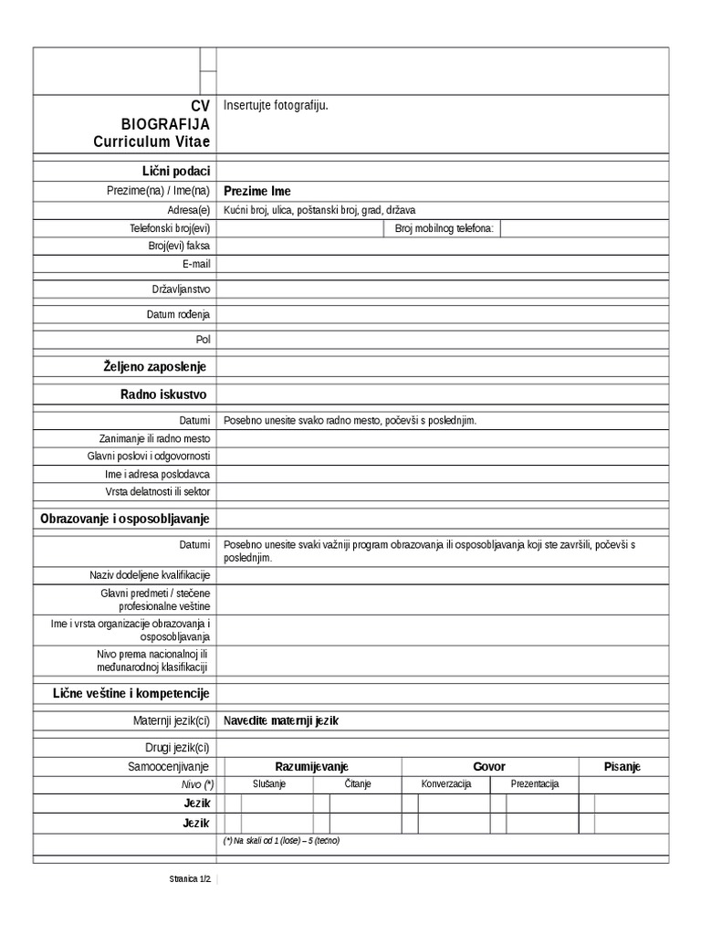 CV Formular | PDF