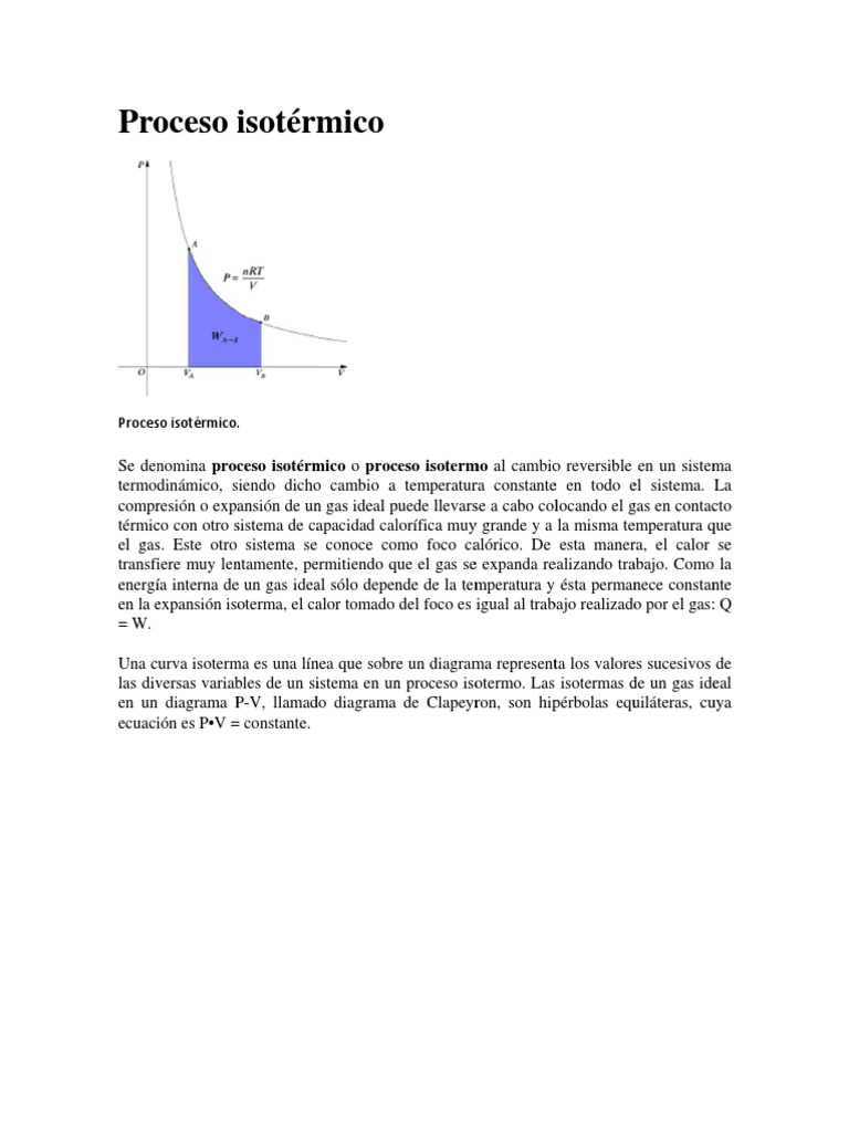 Proceso Isotermico | PDF