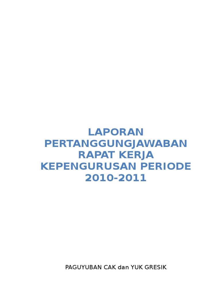 Contoh LPJ Raker | PDF