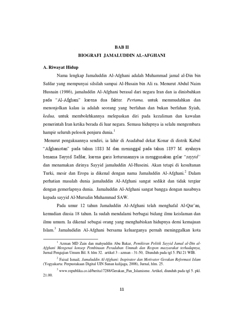 Biografi Jamaluddin Al-Afghani | PDF | Agama & Spiritualitas