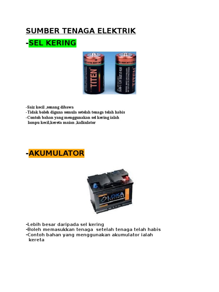 Sumber Tenaga Elektrik | PDF