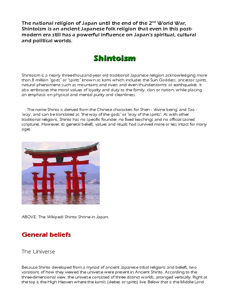 Shintoism | Download Free PDF | Shinto | Polytheism