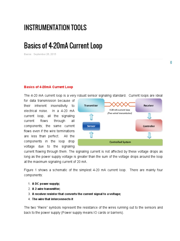 Understanding 4-20mA Current Loops | PDF | Electrical Resistance And ...