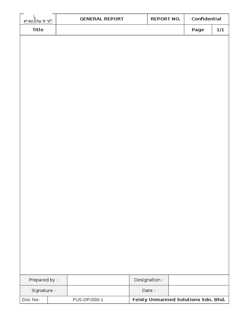 General Report by Feisty Unmanned Solutions | PDF