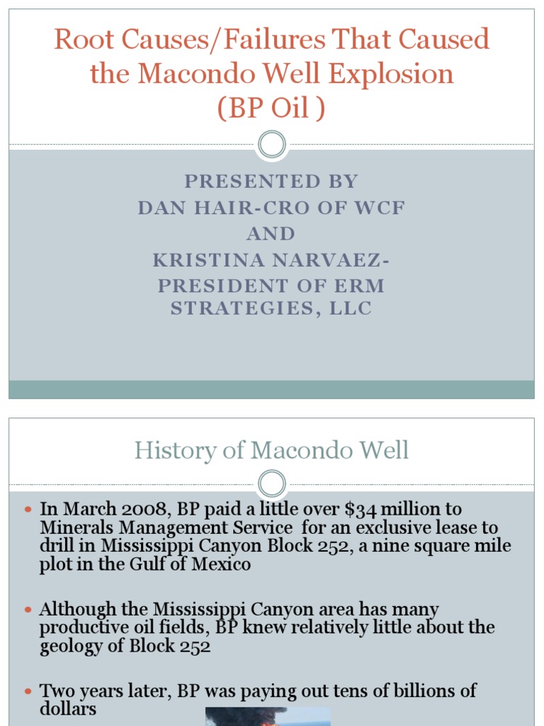 Root Causes and Failures of the Macondo Well Explosion: A Fault Tree ...