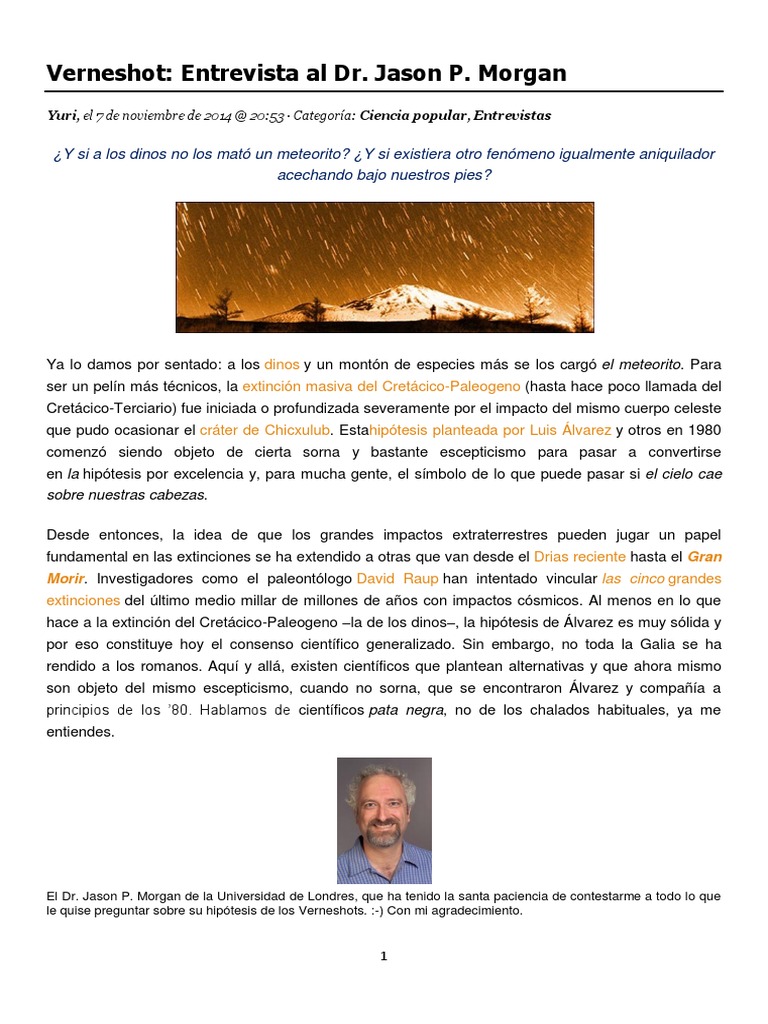 Verneshot PDF | PDF | Tipos de erupciones volcánicas | Atmósfera