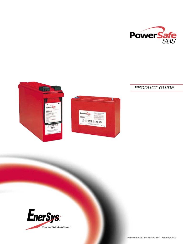 PowerSafe SBS Battery Guide | PDF | Battery (Electricity) | Power Inverter