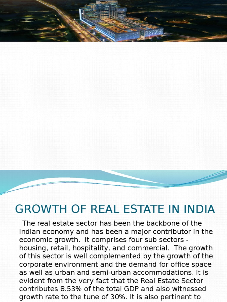 Growth of Real Estate in India | PDF | Economic Growth | Sales
