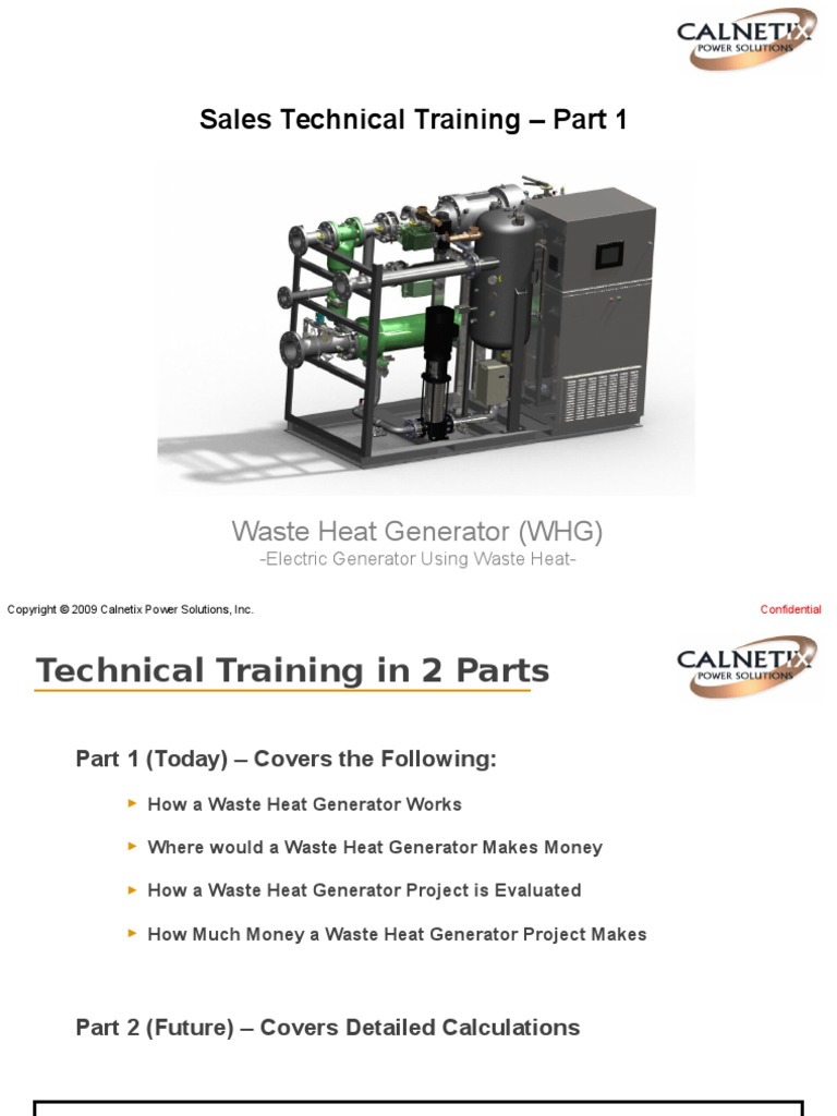 Sales Technical Training - Part 1: Waste Heat Generator (WHG) | PDF ...