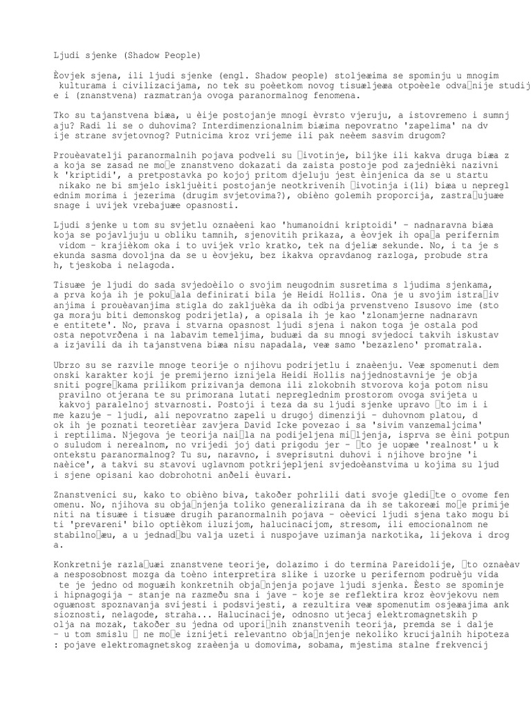 Ljudi Sjenke | PDF