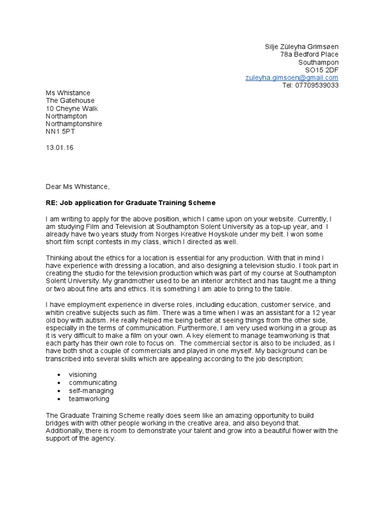 Covering Letter | PDF