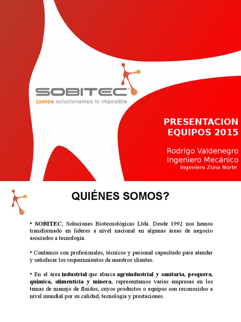 Presentación Sobitec | PDF | Bomba | Aluminio