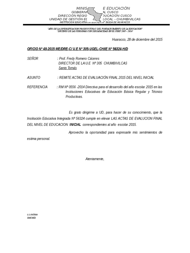 Oficio de Actas | PDF | Compartir | Educación avanzada