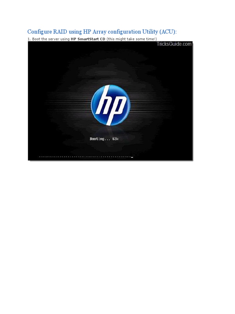 Configure Raid Using Hp Array Configuration Utility Pdf 7699