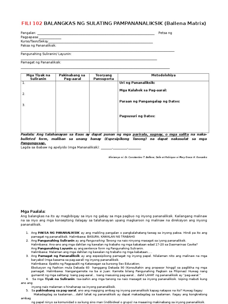 Balangkas | PDF
