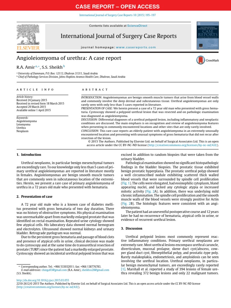 International Journal of Surgery Case Reports | PDF | Neoplasms | Prostate