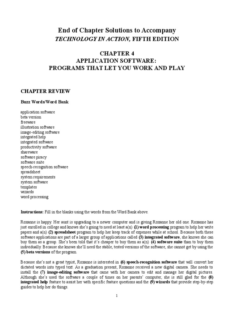 Chapter 4 - Application and System Software | PDF | Application ...