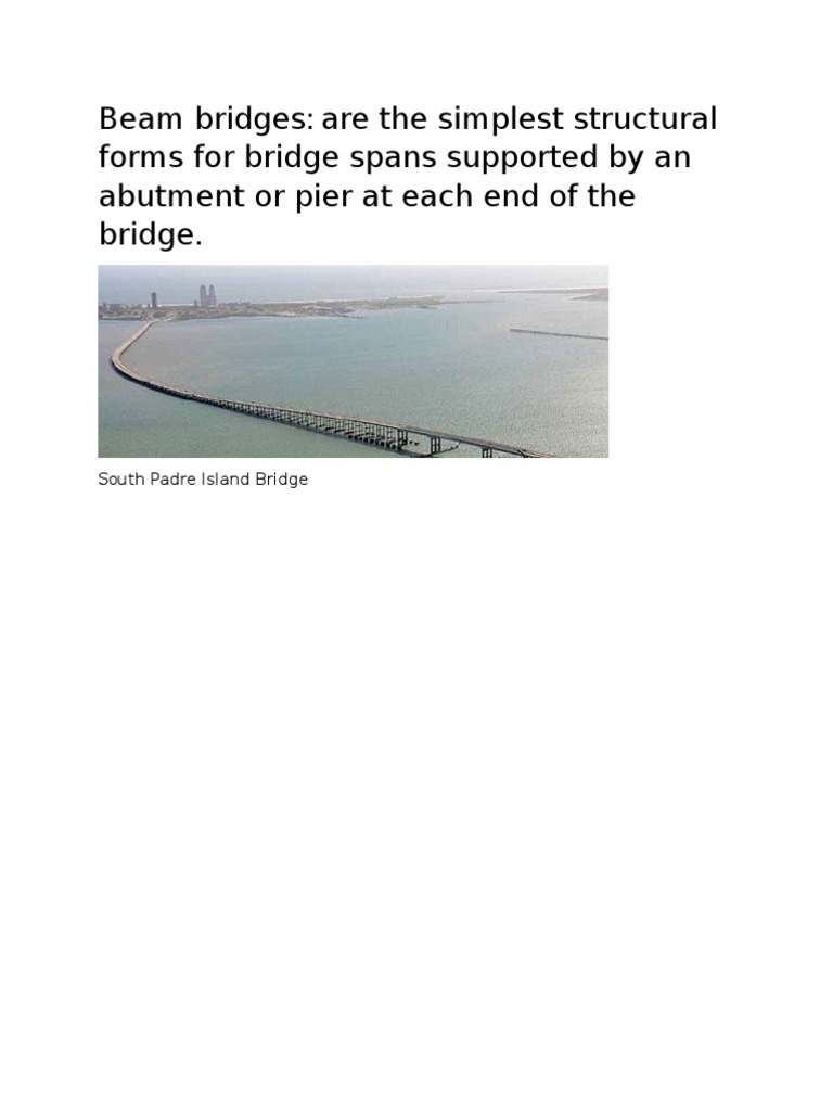 Types and Structure of Beam Bridges | PDF | Travel | Art