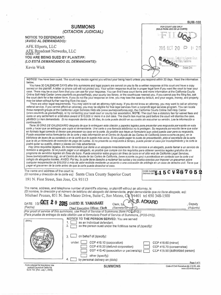Court Papers | PDF | Summons | Lawsuit