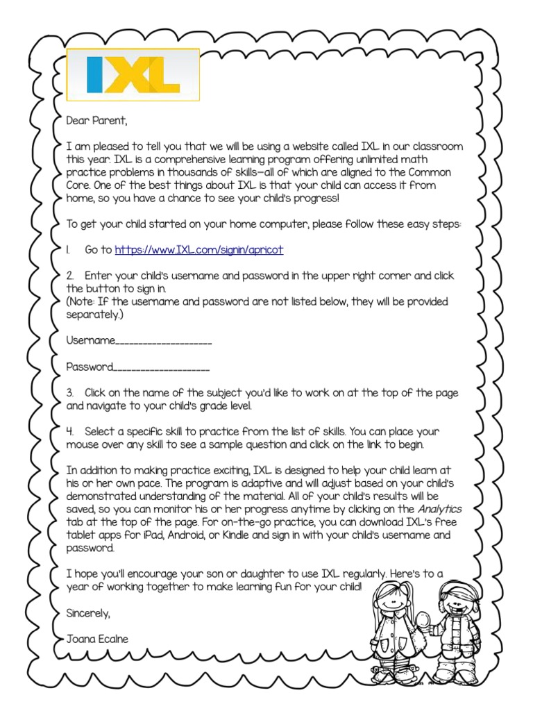 Ixl Letter Home 2016 | PDF | Information Appliances | Consumer Electronics