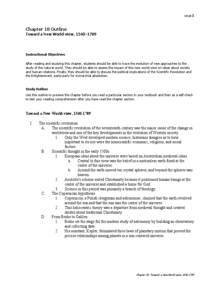 Ch. 18 AP Euro History Outline | PDF | Scientific Revolution | Age Of ...