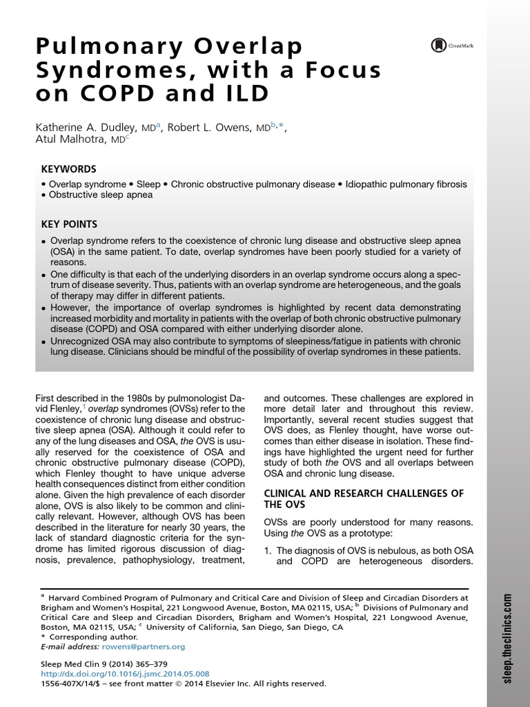 Pulmonary Overlap Syndromes, With A Focus On COPD and ILD | PDF ...