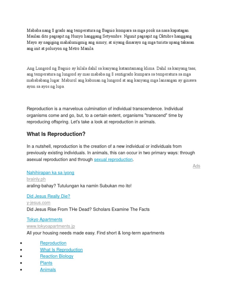 What Is Reproduction?: Sexual Reproduction Nahihirapan Ka Sa Iyong ...