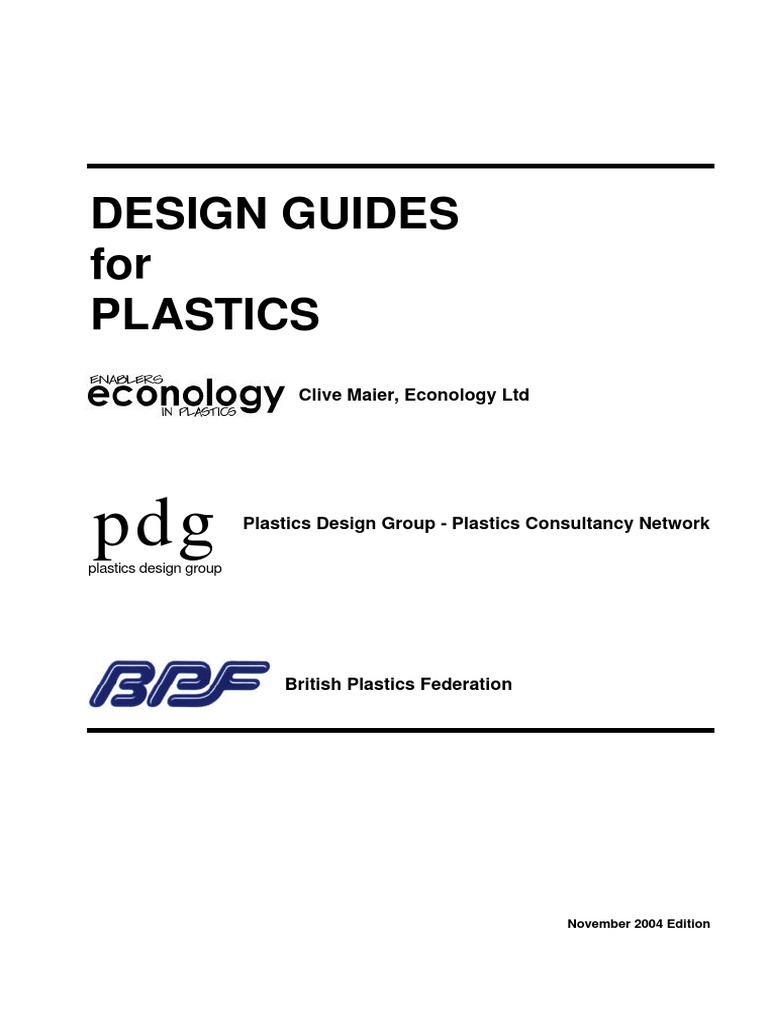 Design For Plastics | PDF | Screw | Bearing (Mechanical)