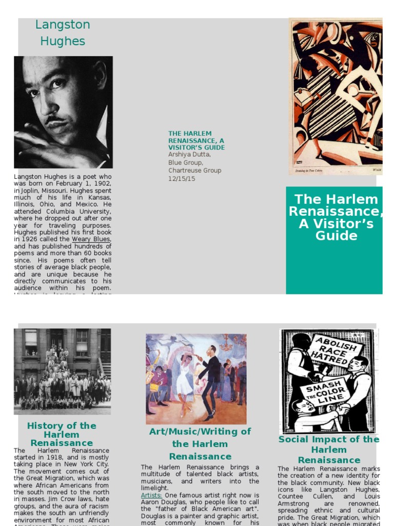Langston Hughes: The Harlem Renaissance, A Visitor's Guide | PDF ...