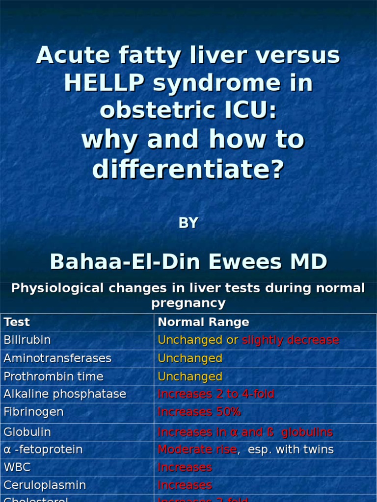 Acute Fatty Liver Versus HELLP | PDF | Liver | Health Sciences