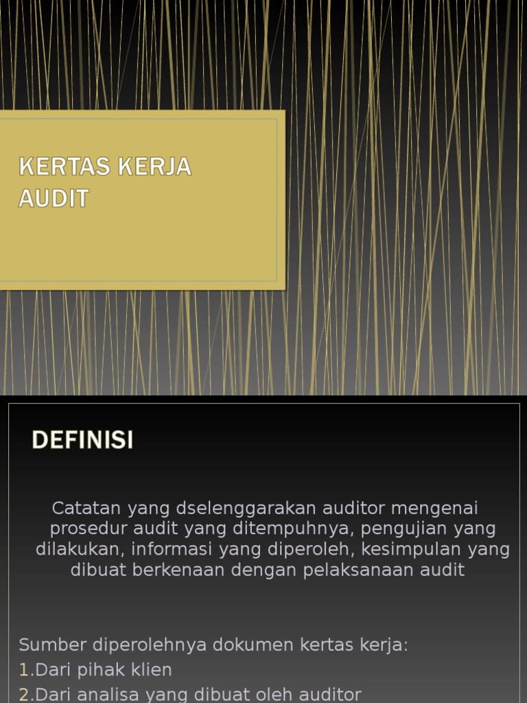 Kertas Kerja Audit | PDF | Bisnis | Hukum