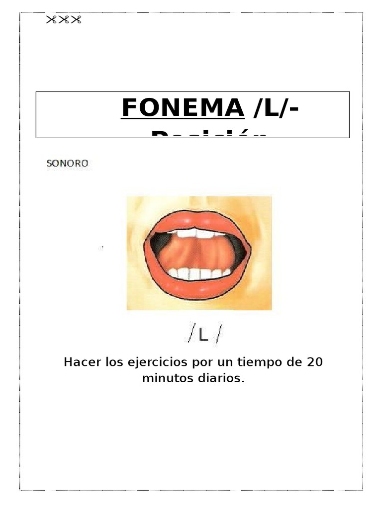 Actividades para el fonema /L/ | PDF