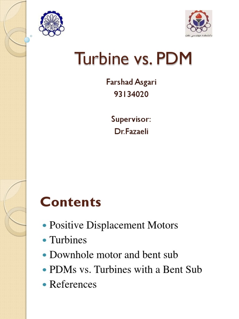 Turbine Vs PDM | PDF | Electric Motor | Pump