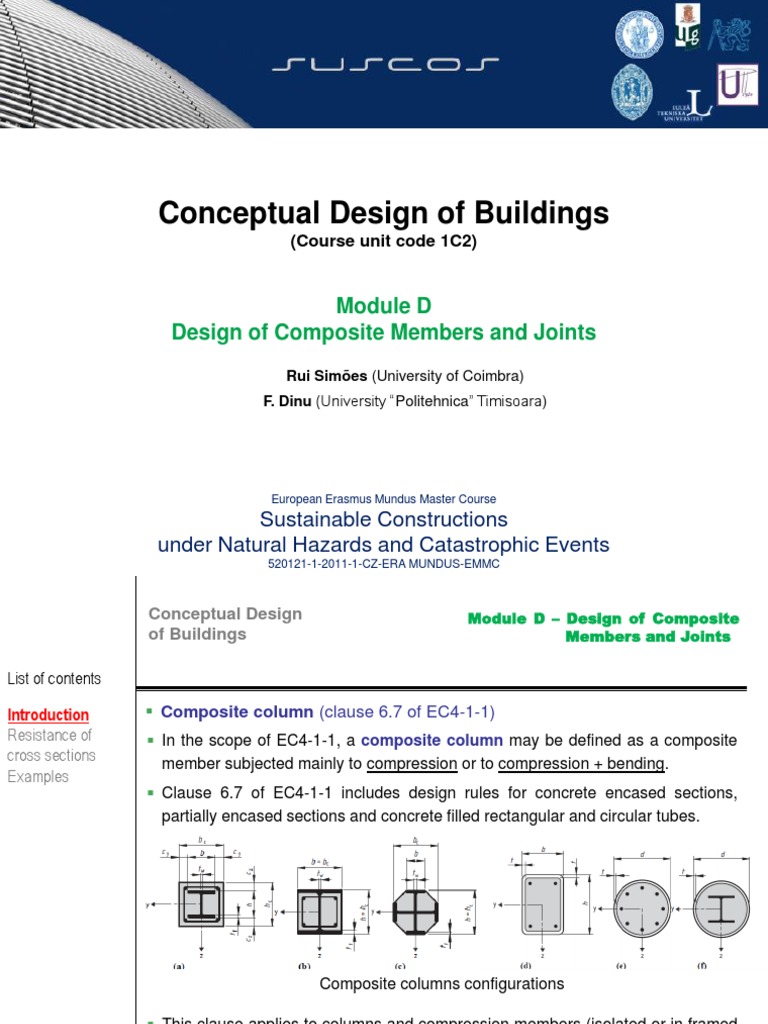 Design of Composite Members and Joints PDF | PDF | Bending | Column