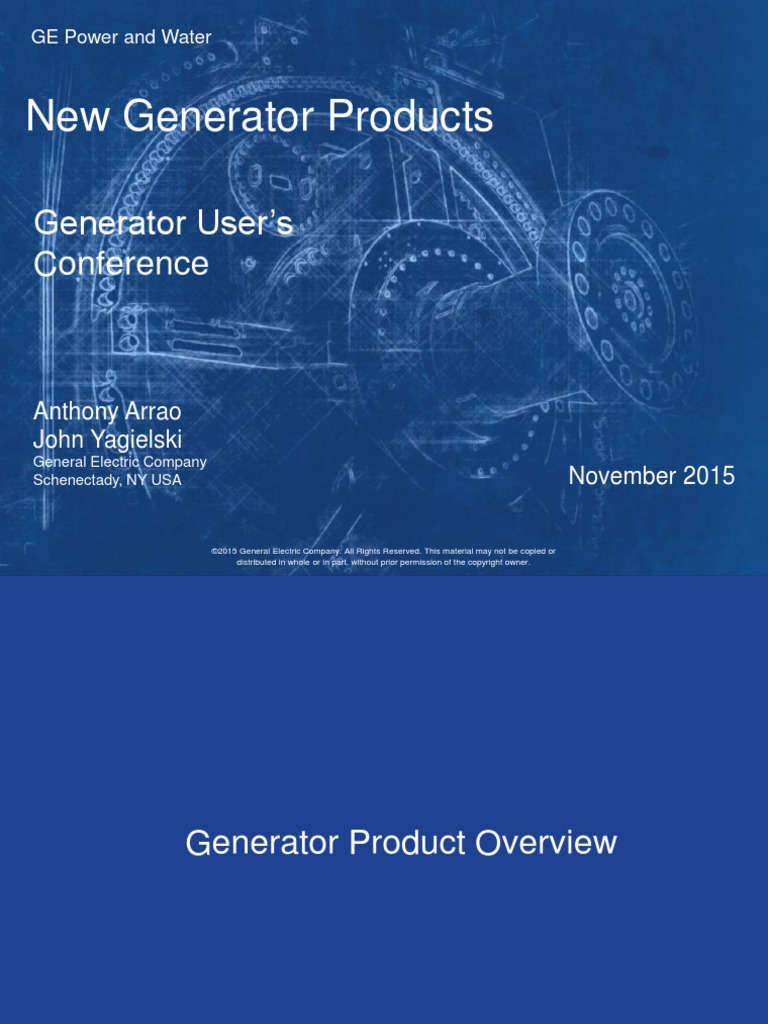 New Generator Products | PDF | General Electric | Electric Generator