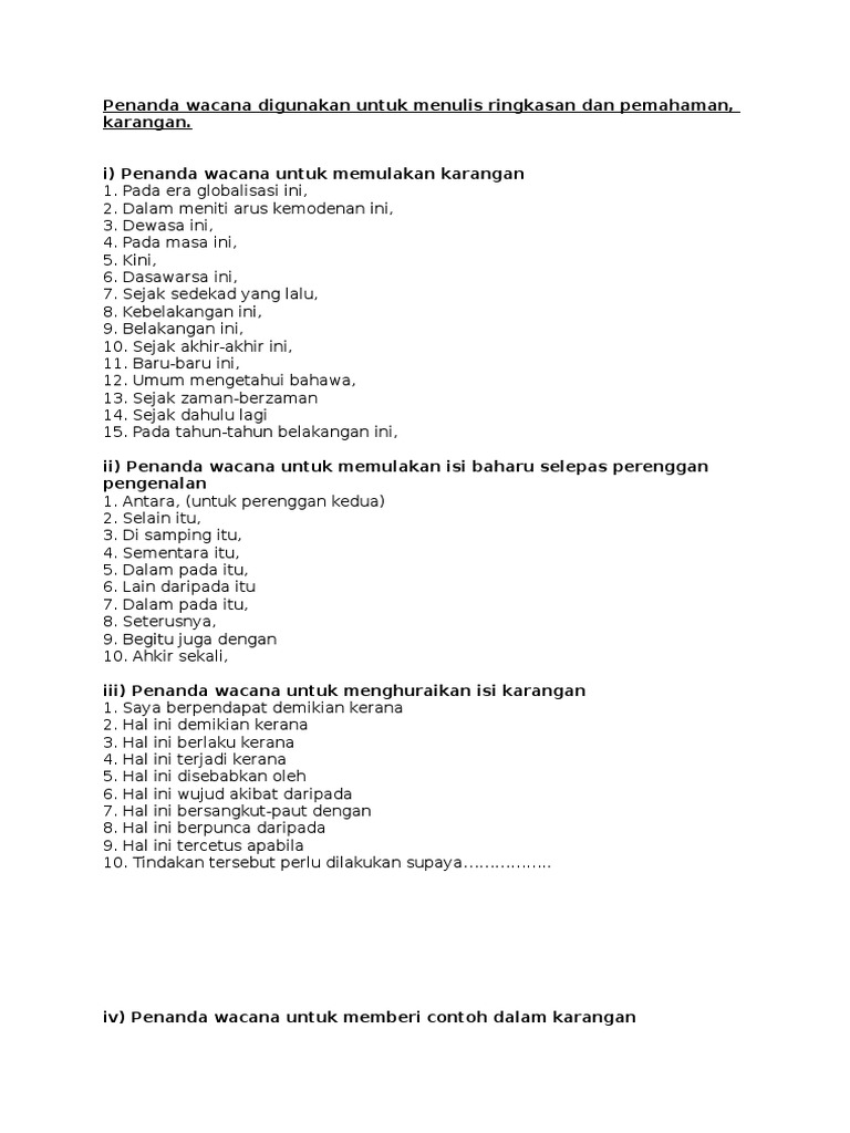 Contoh Penanda Wacana | PDF