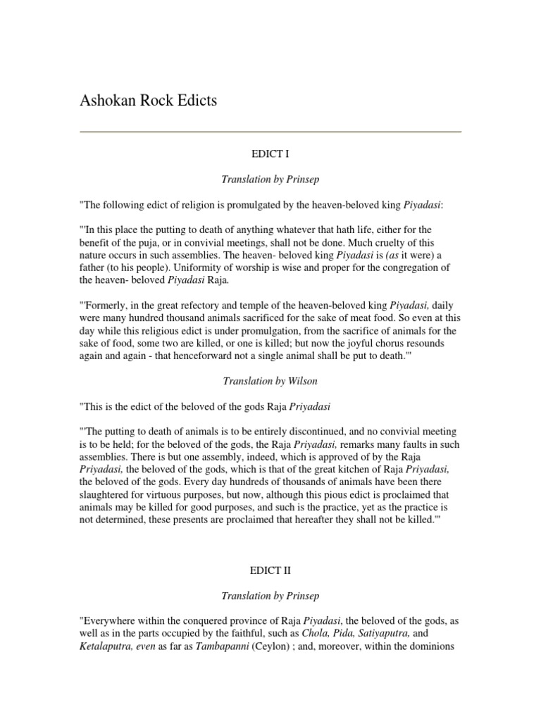 Ashokan Rock Edicts 2 | PDF | Ashoka | Happiness
