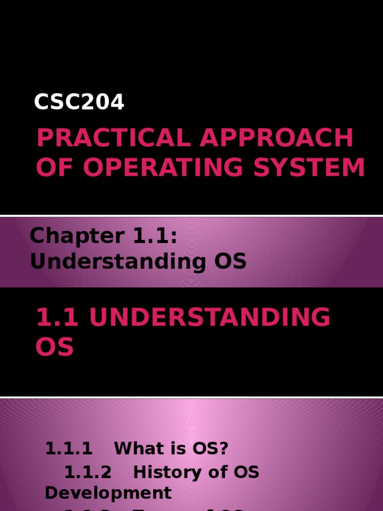 CH1.1 - Understanding OS2 | PDF | Operating System | Embedded System