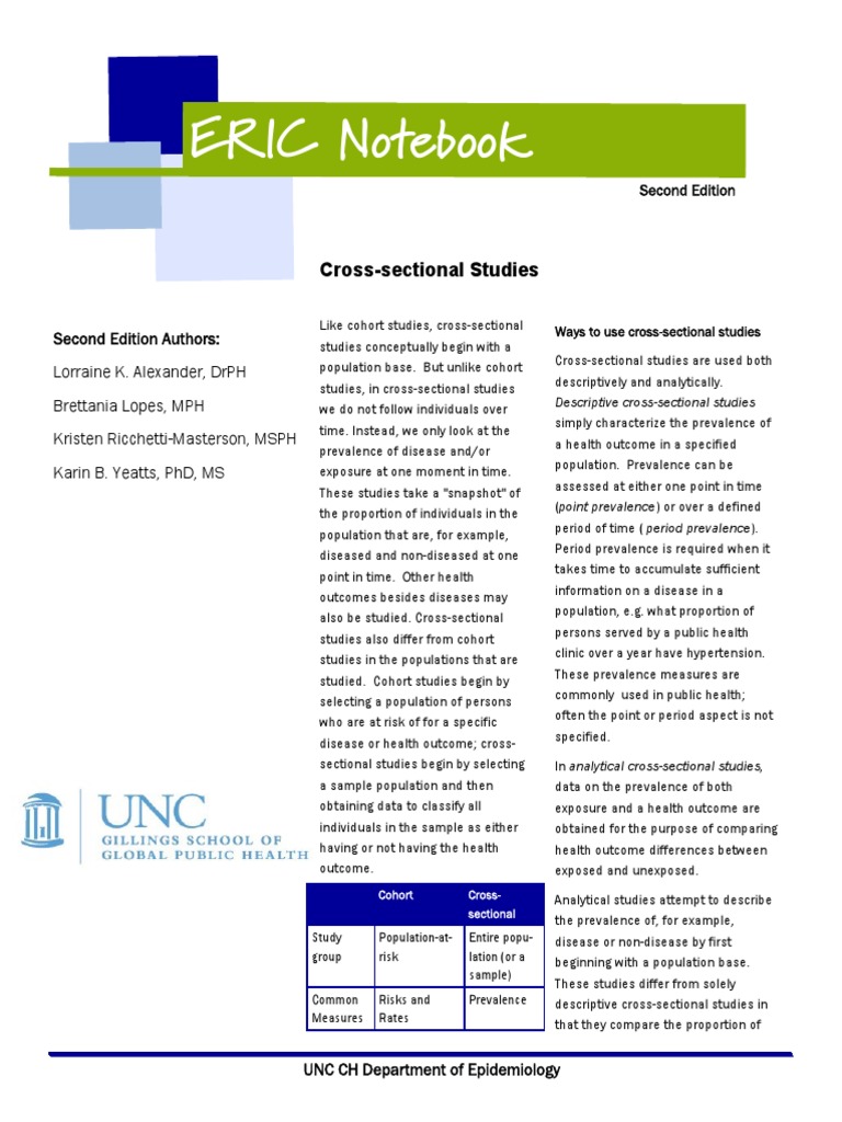 Understanding Cross-Sectional Studies | PDF | Prevalence | Cohort Study