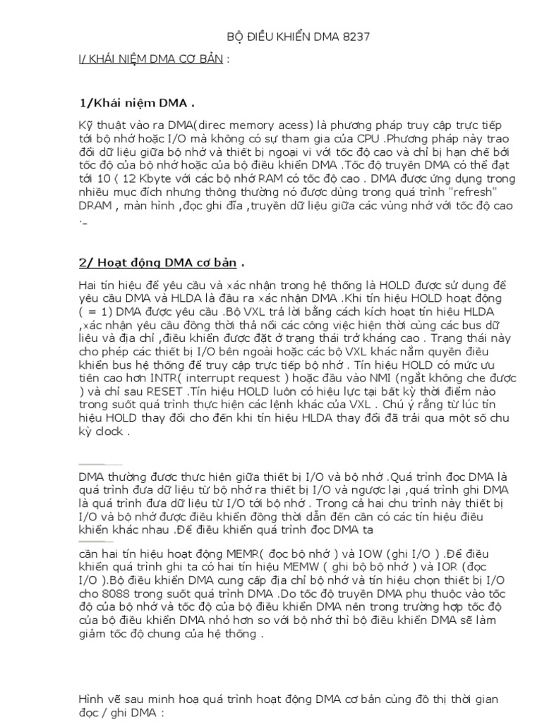 BỘ ÐIỀU KHIỂN DMA 8237 | PDF