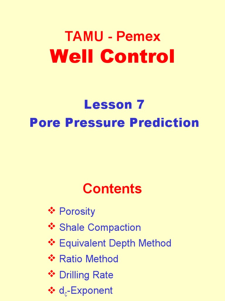 Pore Pressure Prediction Methods | PDF | Porosity | Stress (Mechanics)