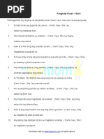 Pandiwa Activity Sheets | PDF