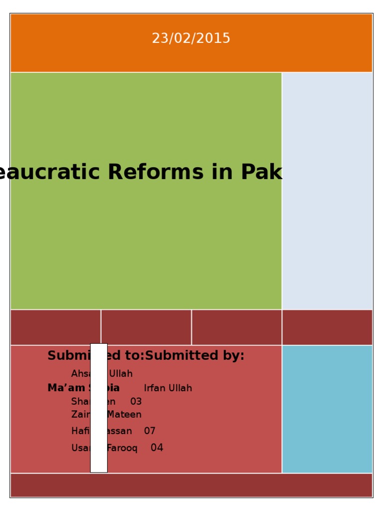 Bureaucratic Reforms in Pakistan | PDF | Civil Service | Muhammad Zia ...