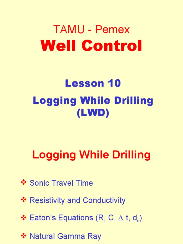 Logging While Drilling | PDF | Porosity | Electrical Resistivity And ...