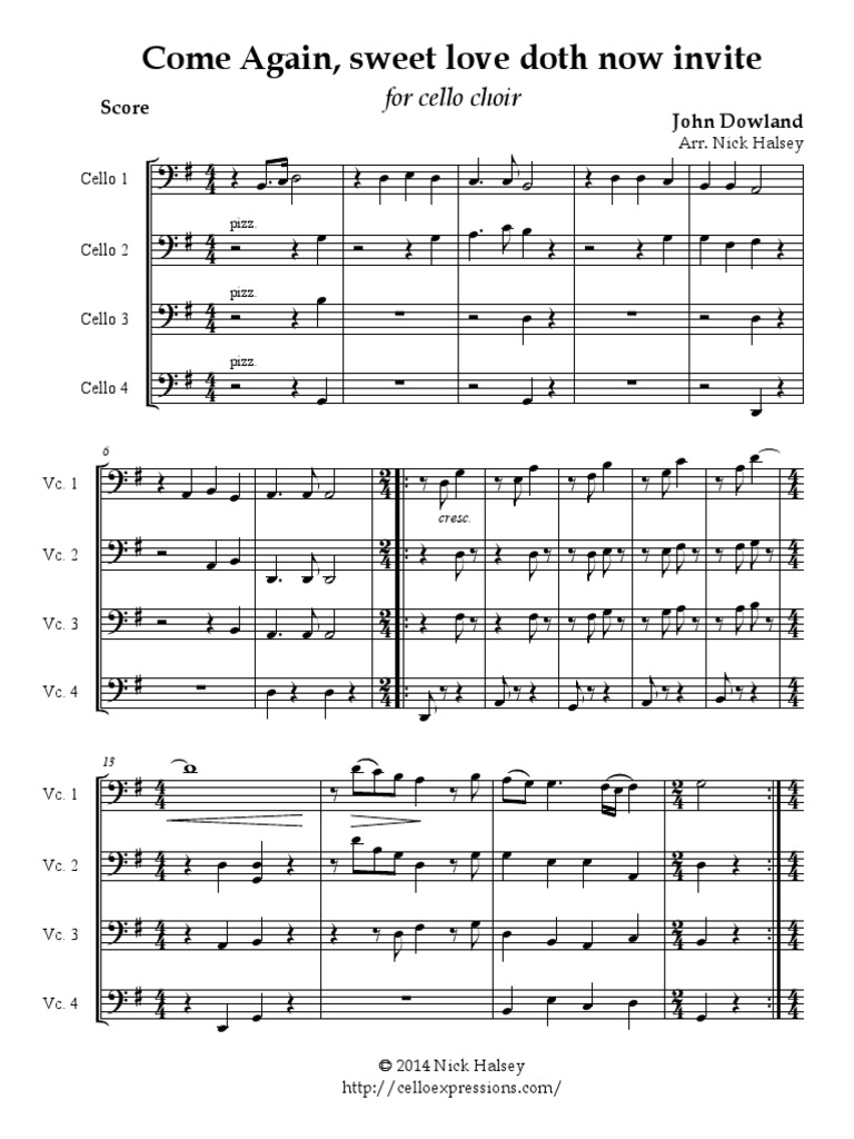 Dowland Come Again Sweet Love Doth Now Invite | PDF