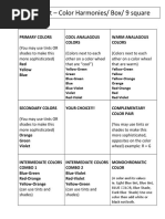Color Theory Cheat Sheet | PDF
